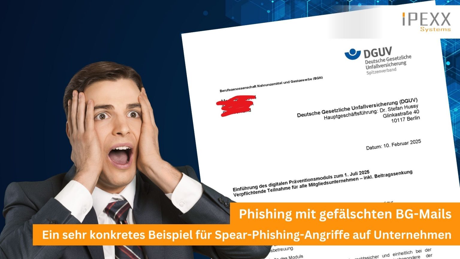 Phishing mit gefälschten BG-Mails in der Region Nürnberg